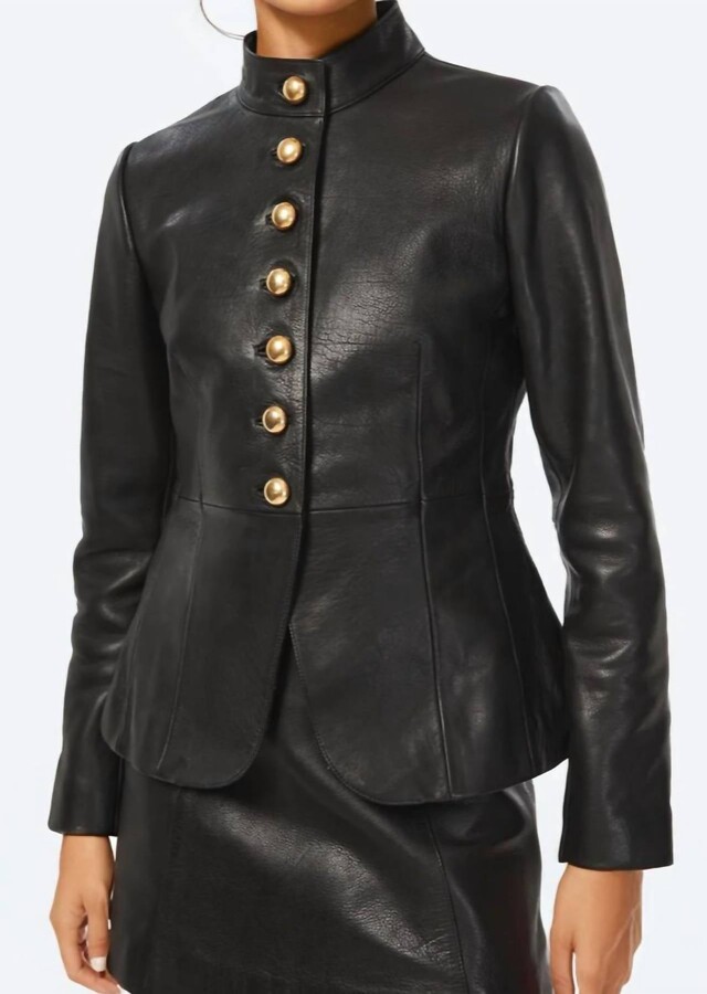 CAMI NYC Lorraine Genuine Leather Jacket In Black - ShopStyle