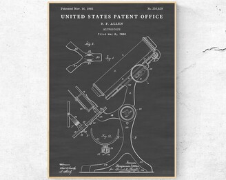 Etsy Science Classroom Decor Microscope 1886 Patent Print. Forensic ...