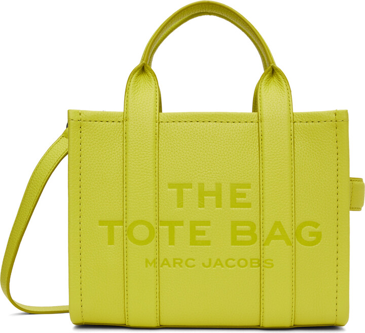 Marc Jacobs Yellow 'The Leather Small Tote Bag' Tote - ShopStyle