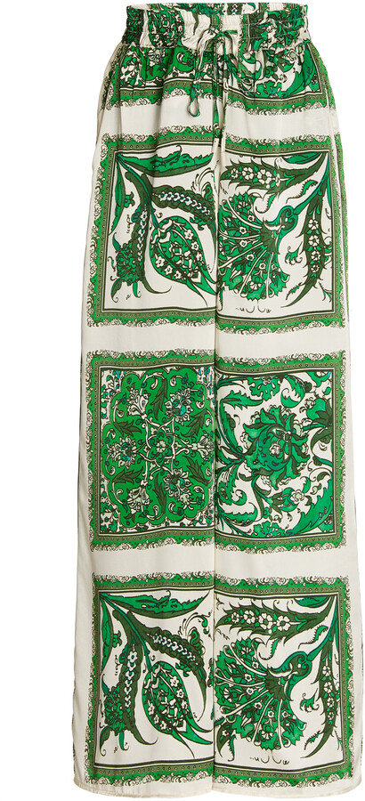 ALÃMAIS Lucille Lounge Silk Satin Pants - ShopStyle