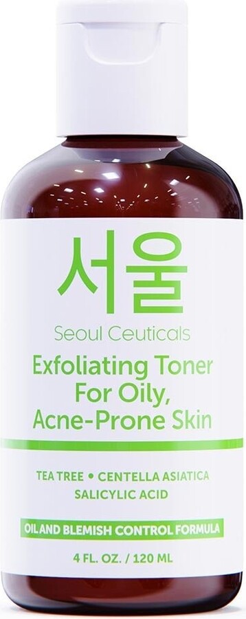 Seoul Ceuticals Korean Skin Care Exfoliating Korean Toner for Oily Acne ...
