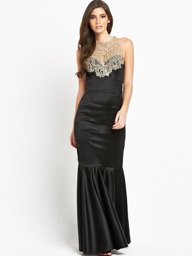 Lipsy VIP Crochet Halter Maxi Dress - ShopStyle