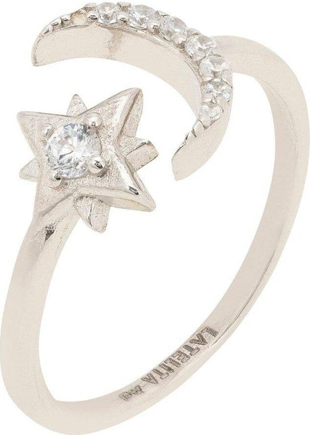 Latelita Astrid Moon & Star Ring Silver - ShopStyle