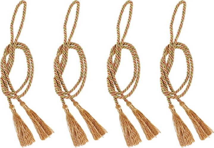 Sunnydaze Decor Indoor/Outdoor Rope Curtain Tiebacks - Copper - Set of ...