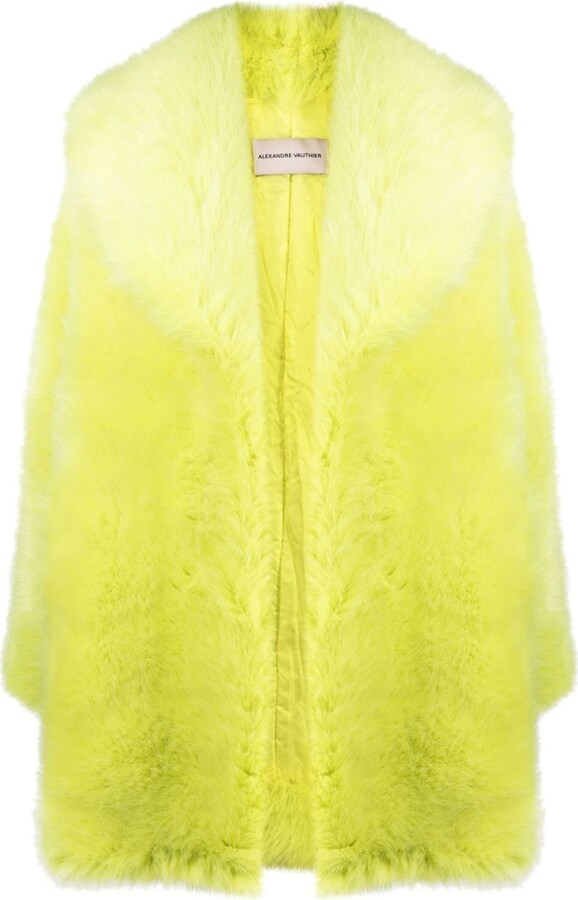 Alexandre Vauthier Shawl-Lapel Faux-Fur Coat - ShopStyle