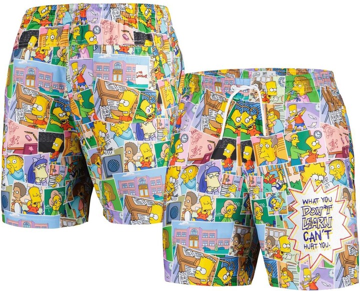 Men's Freeze Max Yellow The Simpsons Bart Classroom Shorts - ShopStyle