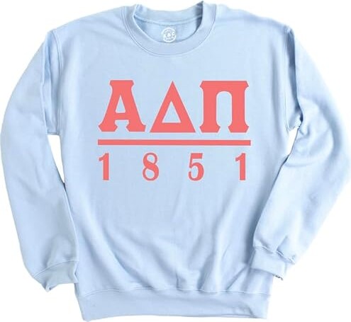 Kite and Crest Alpha Delta Pi Sweatshirt - ADPI Monochromatic Sorority ...