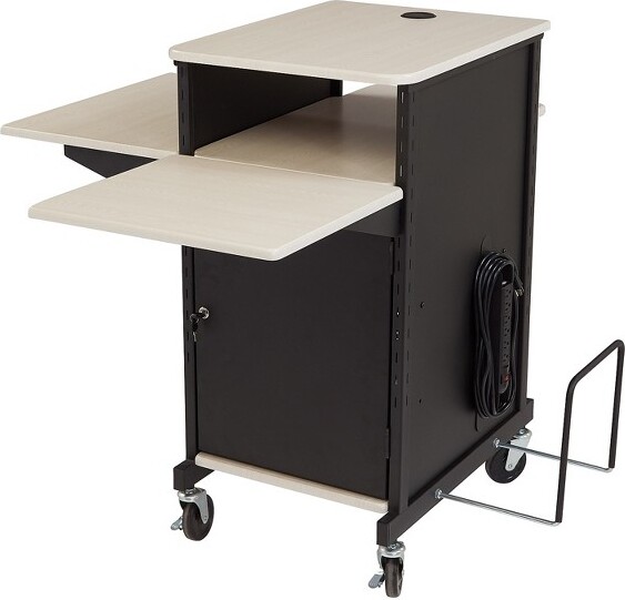 Oklahoma Sound PRC Series 3-Shelf Metal Mobile Presentation Cart with ...