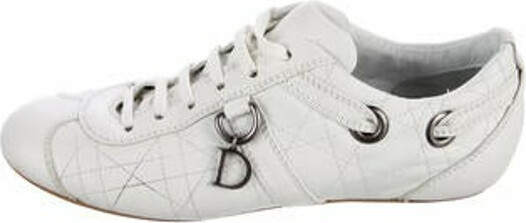 Christian Dior Cannage Pattern Leather Sneakers - ShopStyle