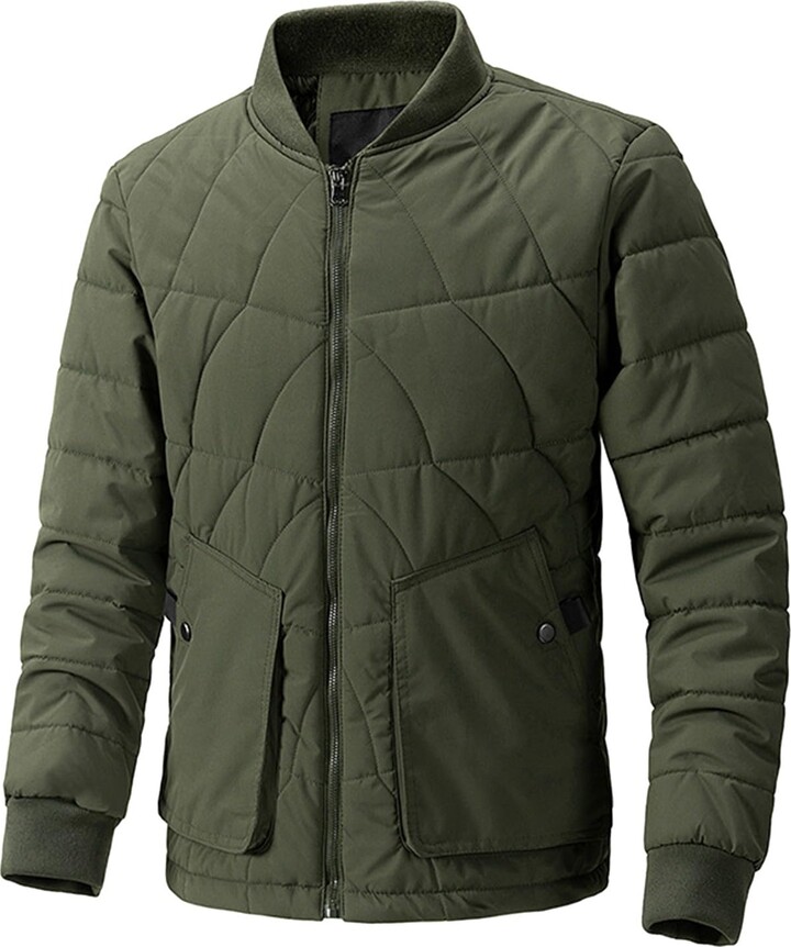 Generic Men's Green Quilted Jacket - ShopStyle
