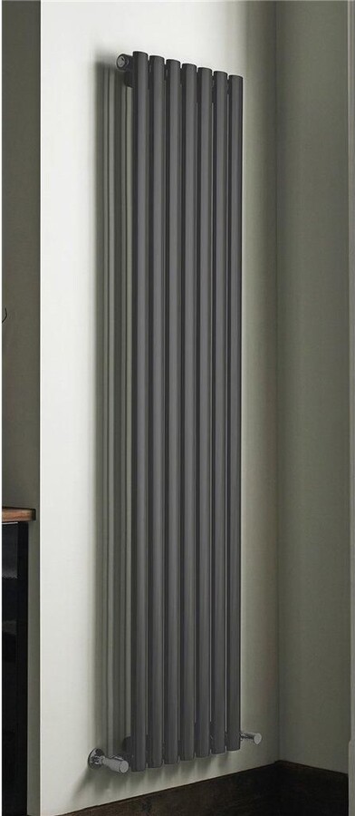 Clifton Anthracite Vertical Double Panel Radiator 1800mm (H) x 420mm (W ...