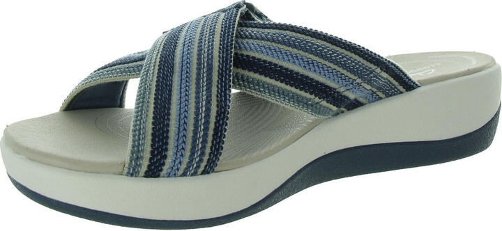 Cloudsteppers by Clarks Arla Wave Womens Criss Cross Slide On Slide ...