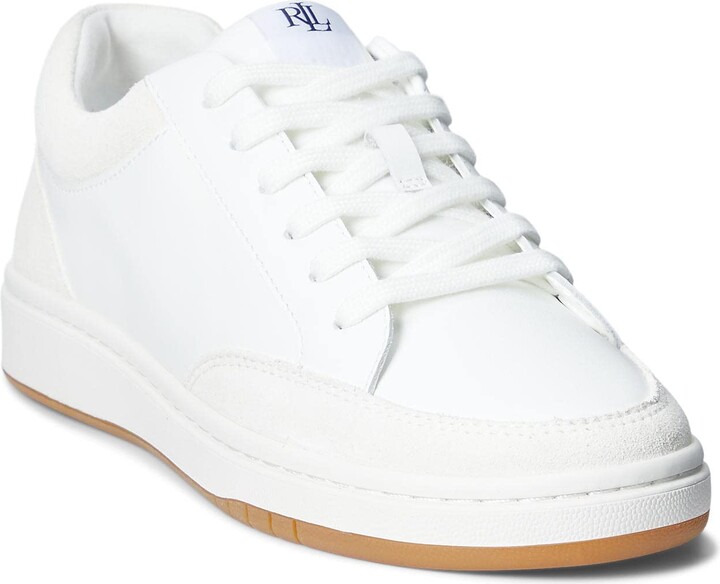 Lauren Ralph Lauren Hailey Sneaker Snow White/Club House Cream 10 B (M ...