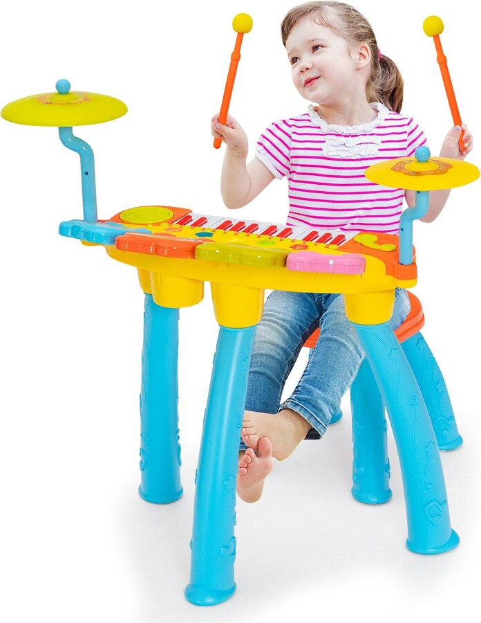M9984709848860 Kids Drum & Electric Keyboard Set 24 Key Piano Keyboard ...