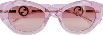 Gucci Zebra-print cat-eye sunglasses - ShopStyle