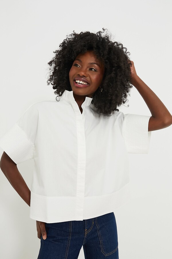 Tuckernuck White Trapunto Stitch Sofia Shirt - ShopStyle Tops