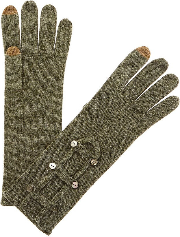 Forte Cashmere Military Cashmere Tech Gloves - ShopStyle