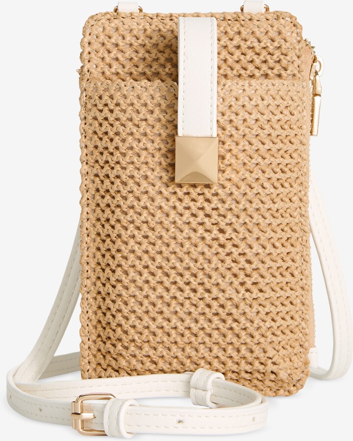 INC International Concepts Devvi Straw Phone Crossbody, Exclusively at ...