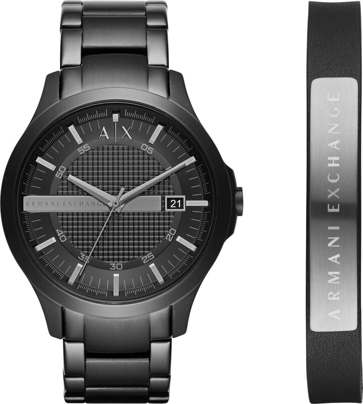 Armani Exchange A｜X Men's Stainless Steel Watch & Bracelet Gift Set ...
