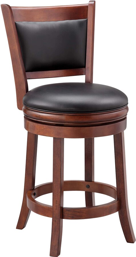 Ball & Cast Swivel Counter Height Barstool 24 Inch Seat Height Cherry ...