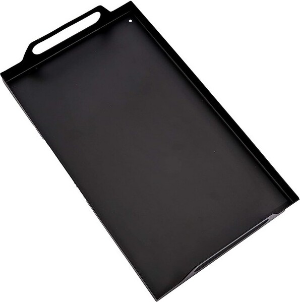 Farmlyn Creek Black Metal Serving Tray with Handles for Coffee Table ...