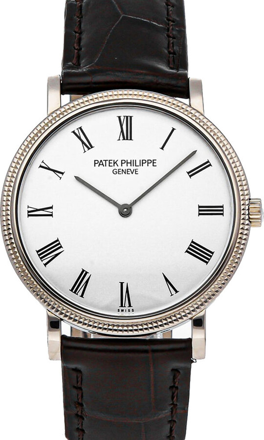 Patek Philippe White 18K White Gold Calatrava 5120G-001 Men's ...