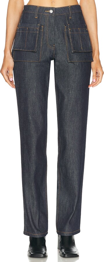 Helmut Lang Wide Leg in Denim-Dark - ShopStyle Flare Jeans