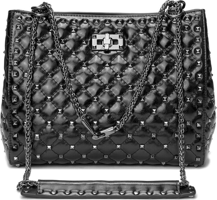 Tiffany & Fred Quilted & Studded Leather Shoulder Bag - ShopStyle