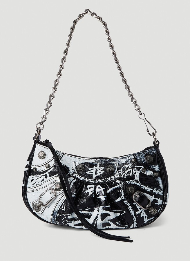 Balenciaga Le Cagole Graffiti Mini Shoulder Bag - ShopStyle