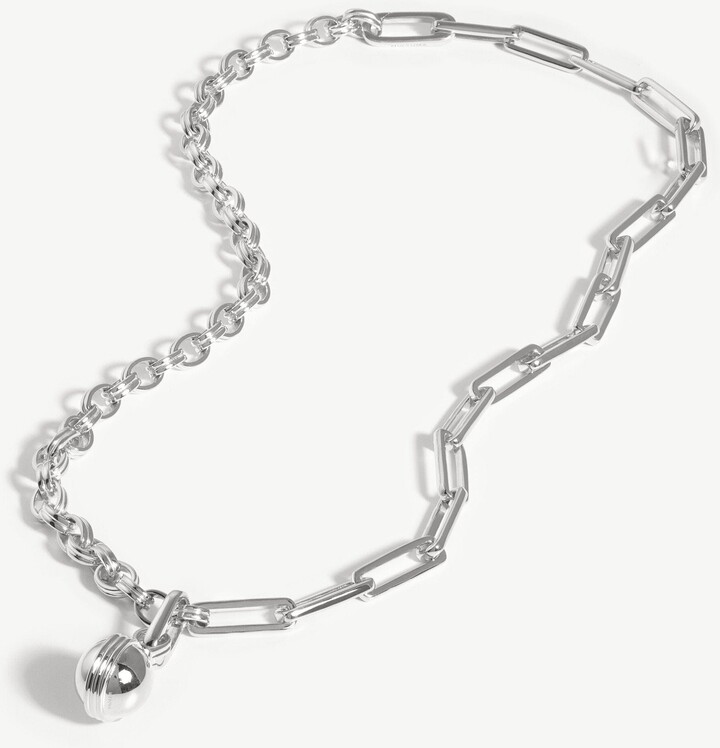 Deconstructed Axiom Small Sphere Chain Necklace Silver Plated - ShopStyle