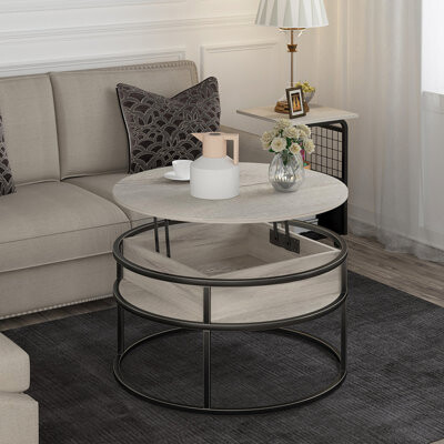 Willa Arlo Interiors Lift Top Extendable Frame Coffee Table with ...