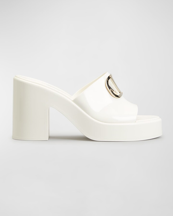 Valentino Garavani VLogo Medallion Chunky Slide Sandals - ShopStyle