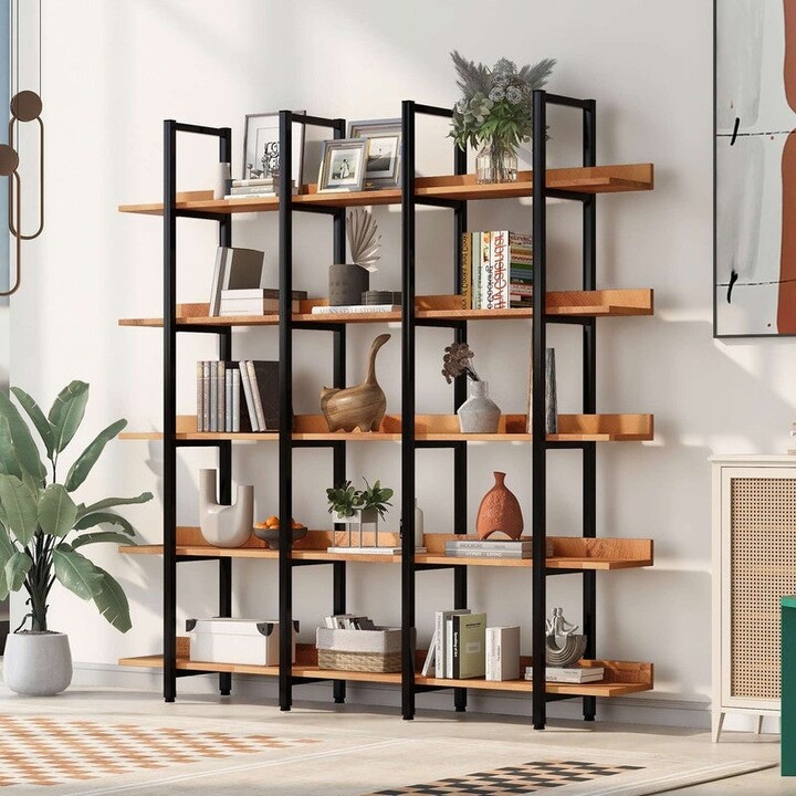 BEYONDHOME Vintage Industrial Style 5 Tier Open Bookshelf - ShopStyle ...