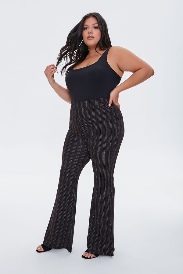 Forever 21 Plus Size Metallic-Threaded Pants - ShopStyle