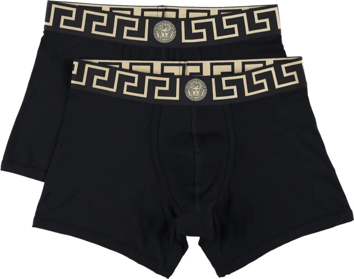 Versace Greca Border long boxers (pack of two) - ShopStyle