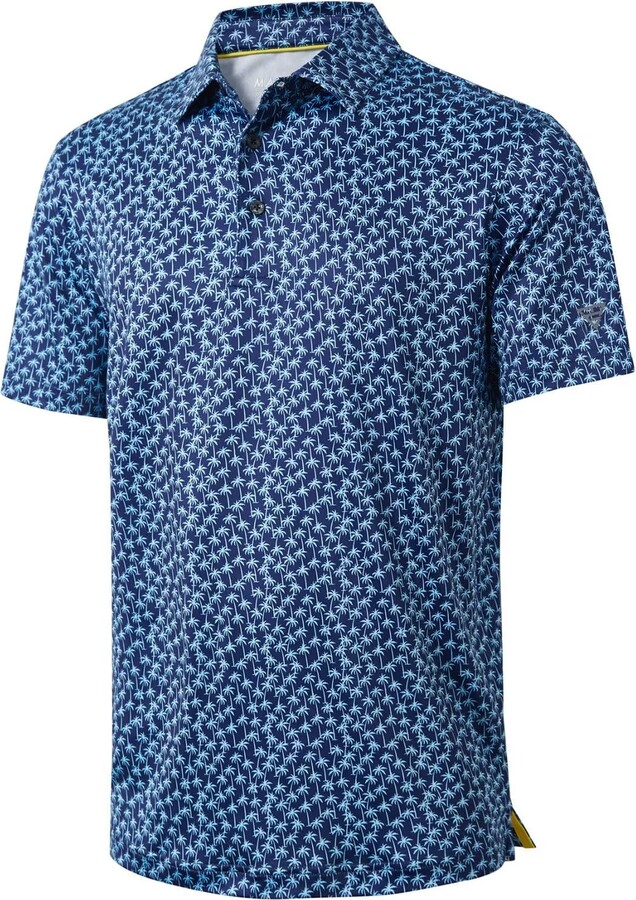 M MAELREG Golf Shirts for Men Dry Fit Short Sleeve Print Performance ...