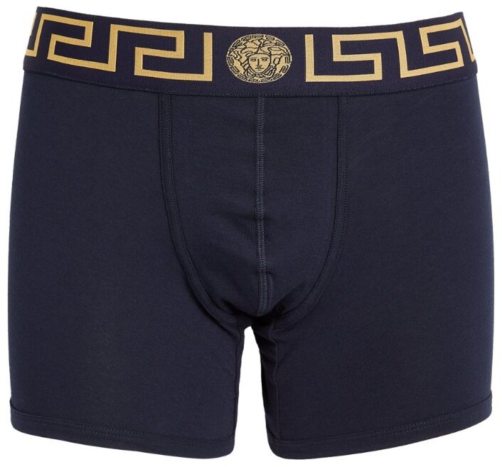 Versace Iconic Greca Long Trunks - ShopStyle Boxers