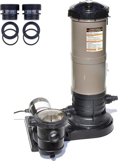 Swimline HYDROTOOLS Cartridge Pool Filter System with Connection Kit ...
