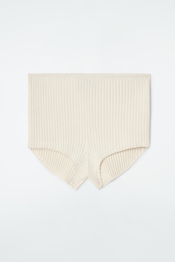 COS Rib-Knit Silk Micro Shorts - ShopStyle