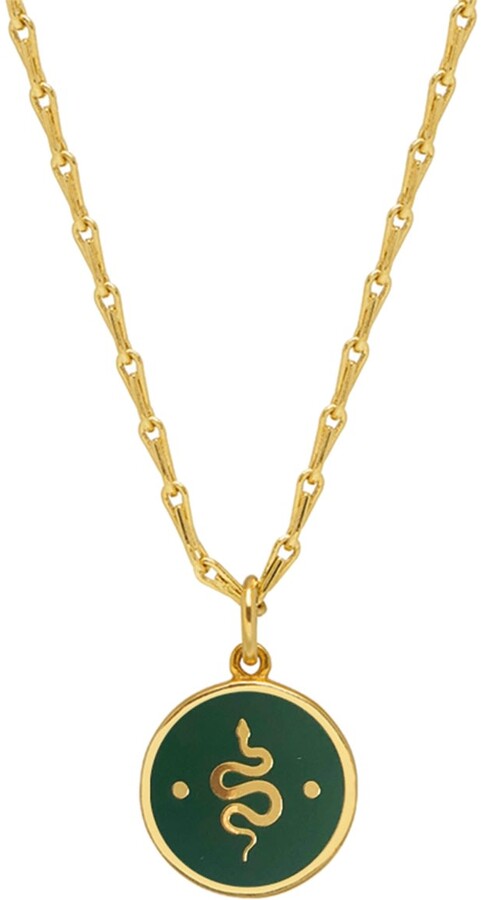 Saskia Lucy - Serpent Enamel Medal Pendant - ShopStyle Necklaces