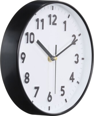 Unique Bargains 8 Inch Wall Clock, 3D Number Quartz Silent Round Wall ...