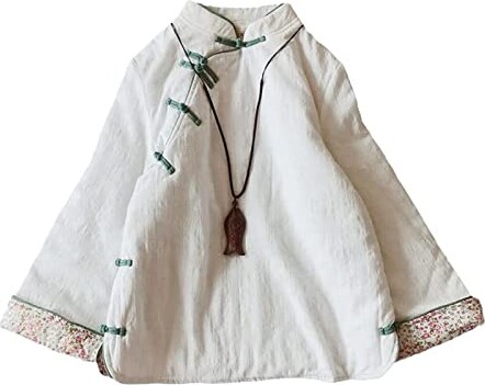 LANG XU GLASS Traditional Chinese Clothing For Women Warm Coat Hanfu ...