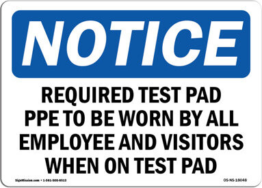 SignMission Required Test Pad PPE to Be Worn by All Sign - ShopStyle ...