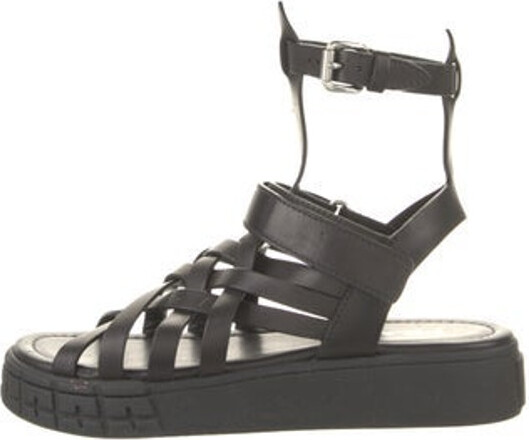 Prada Leather Gladiator Sandals - ShopStyle
