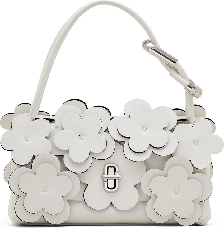 Marc Jacobs The Mini Dual Daisy Appliqué Leather Top Handle Bag - ShopStyle