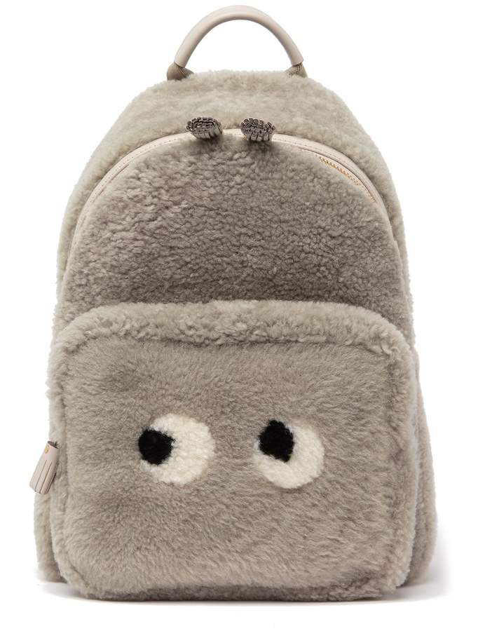 Anya Hindmarch Mini Eyes Right In Genuine Shearling Backpack - ShopStyle