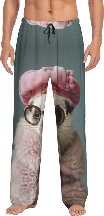 GFXEDSAH French Fashion Model Ferrets Print Elastic Waist Pants ...