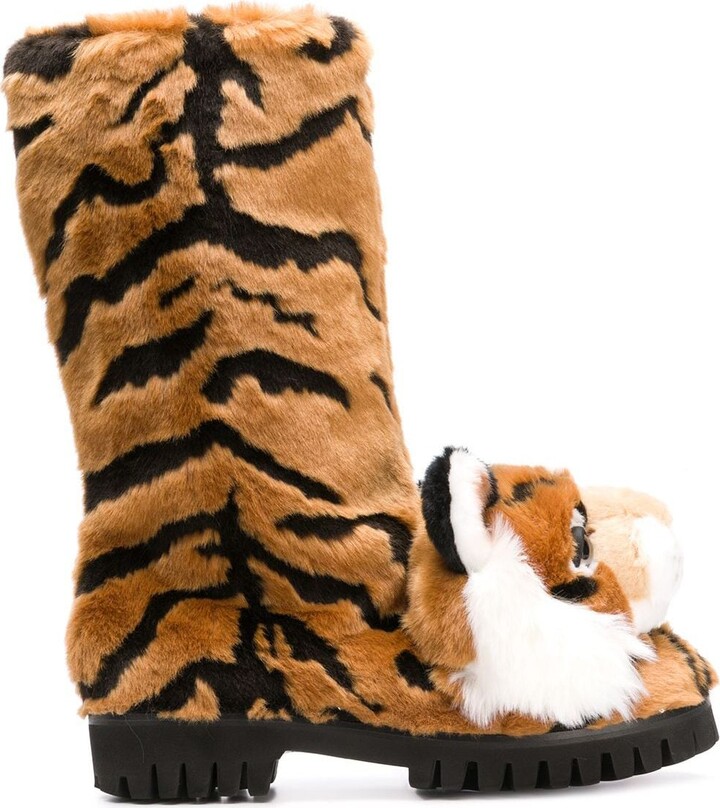 Dolce & Gabbana Tiger Surface Boots - ShopStyle