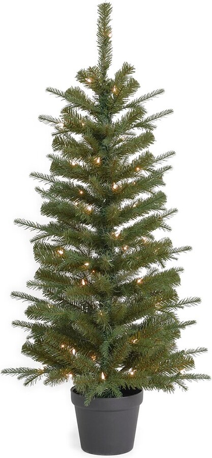 Seasonal LLC Seasonal Decor Valley Pine 4 Ft Pre-Lit Pe/Pvc Proch Tree ...