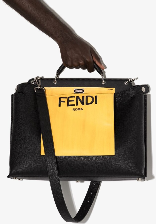 Fendi Black Peekaboo Iconic Essential Leather Shoulder Bag - ShopStyle
